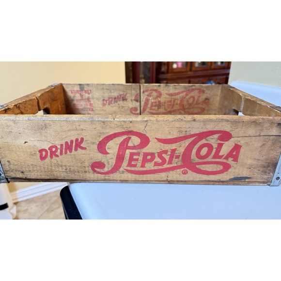 Pepsi | Design | Vintage Drink Pepsi Wooden Crate For Bottle Drink ...